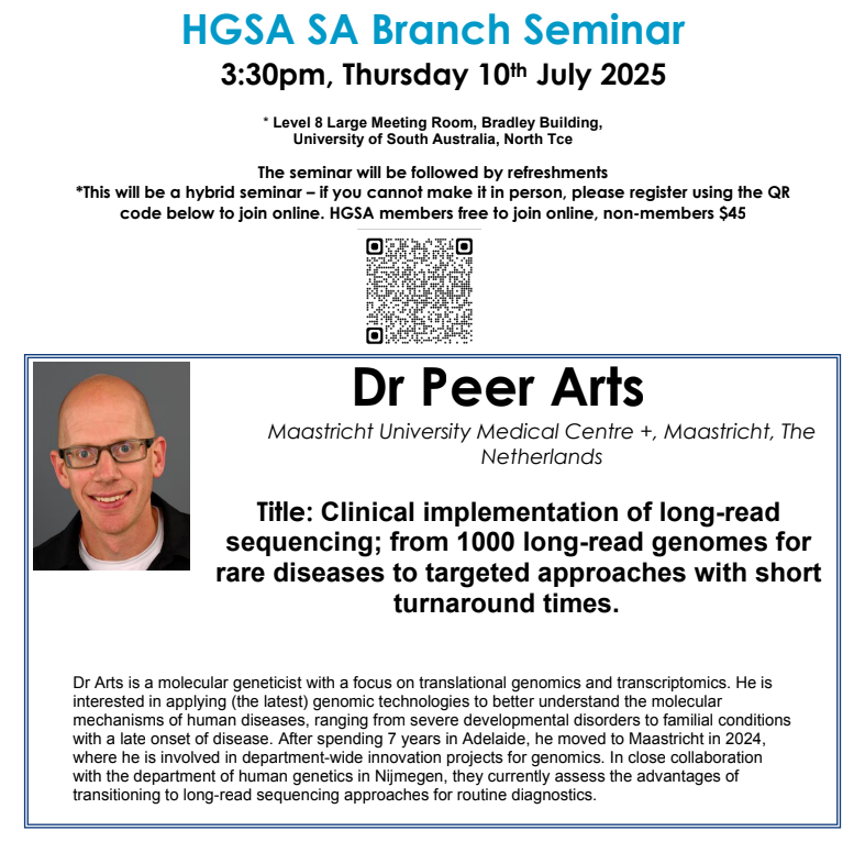 SA Branch Seminar: Dr Peer Arts